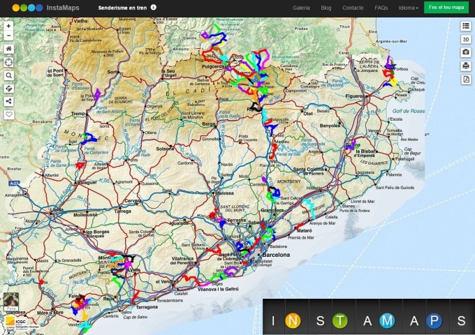 MAPA DE RUTES: excursions estació a estació – SENDERISME EN TREN